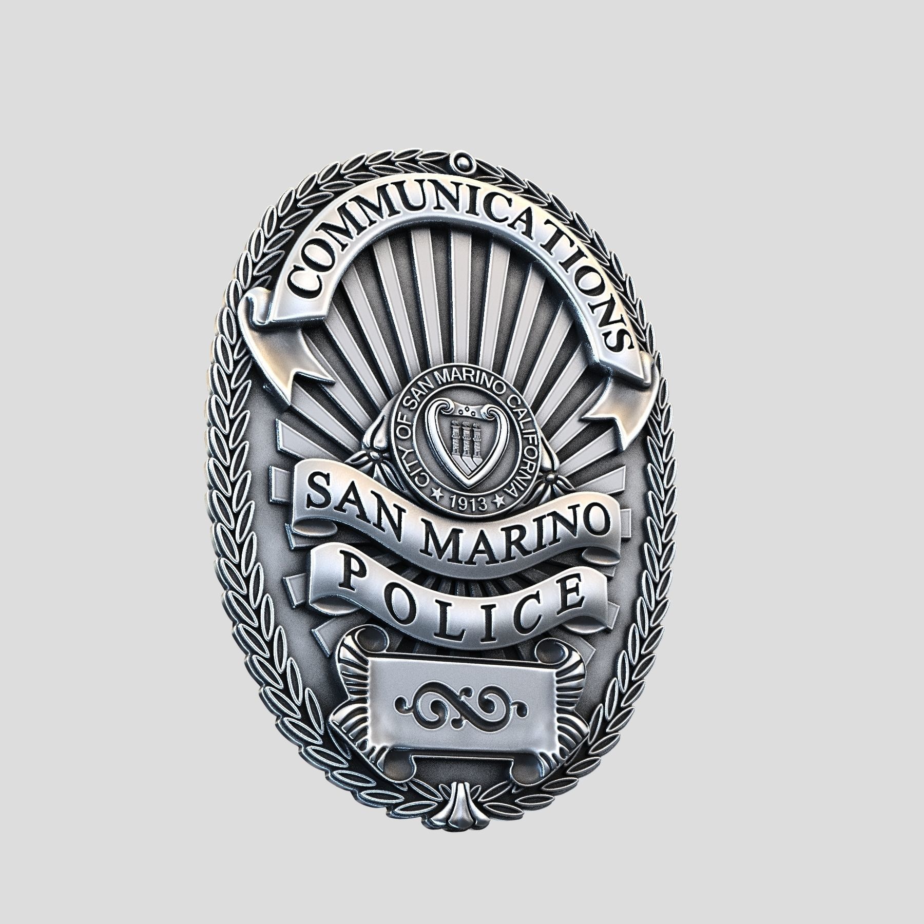 Badge 3D model 3D printable | CGTrader