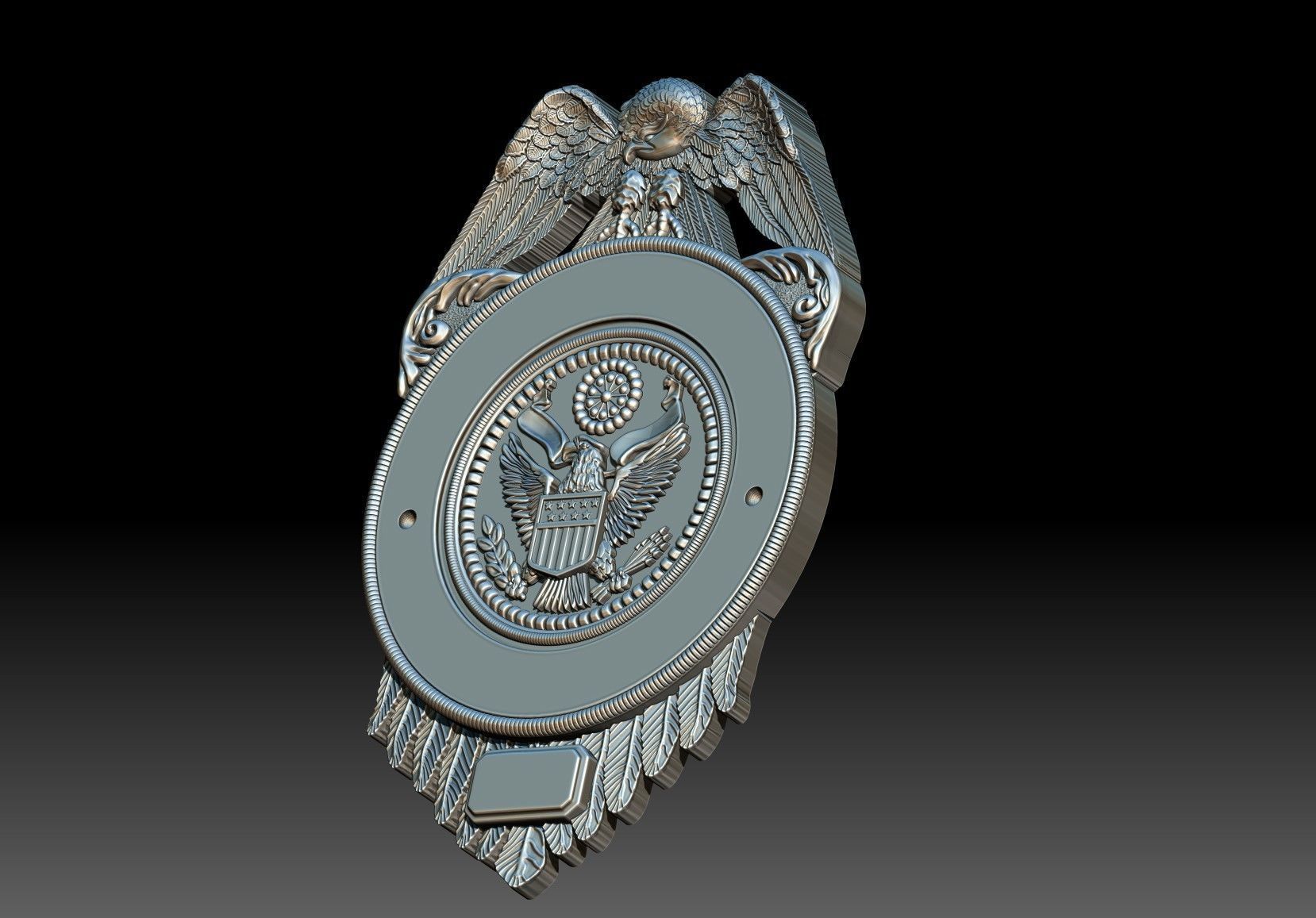 District Badge 3D model 3D printable | CGTrader
