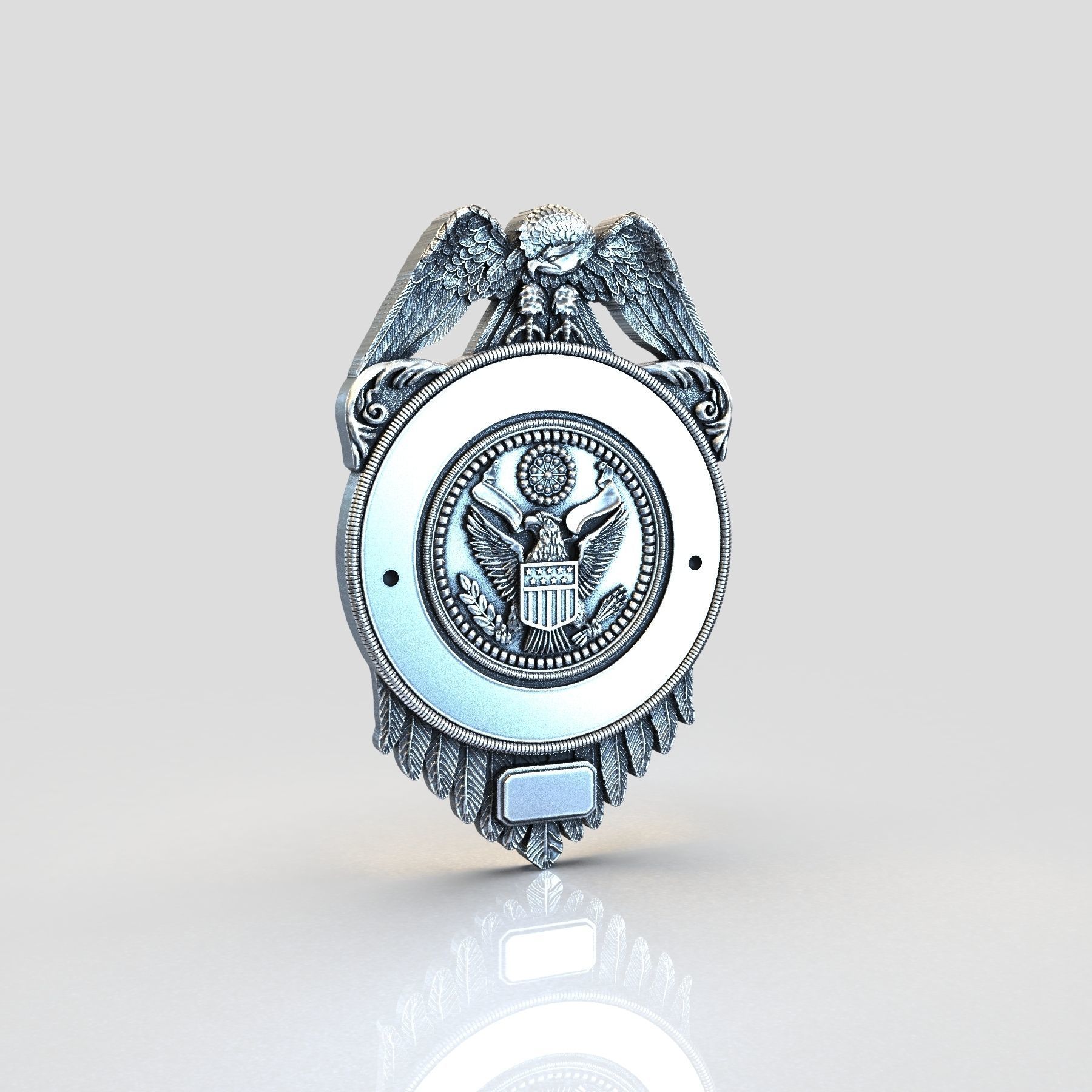 District Badge 3D model 3D printable | CGTrader
