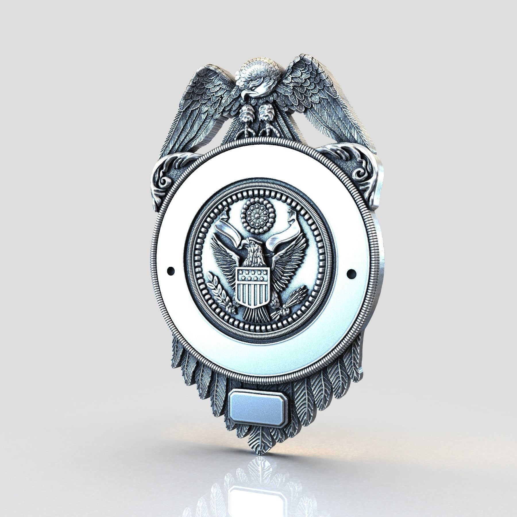 District Badge 3D model 3D printable | CGTrader