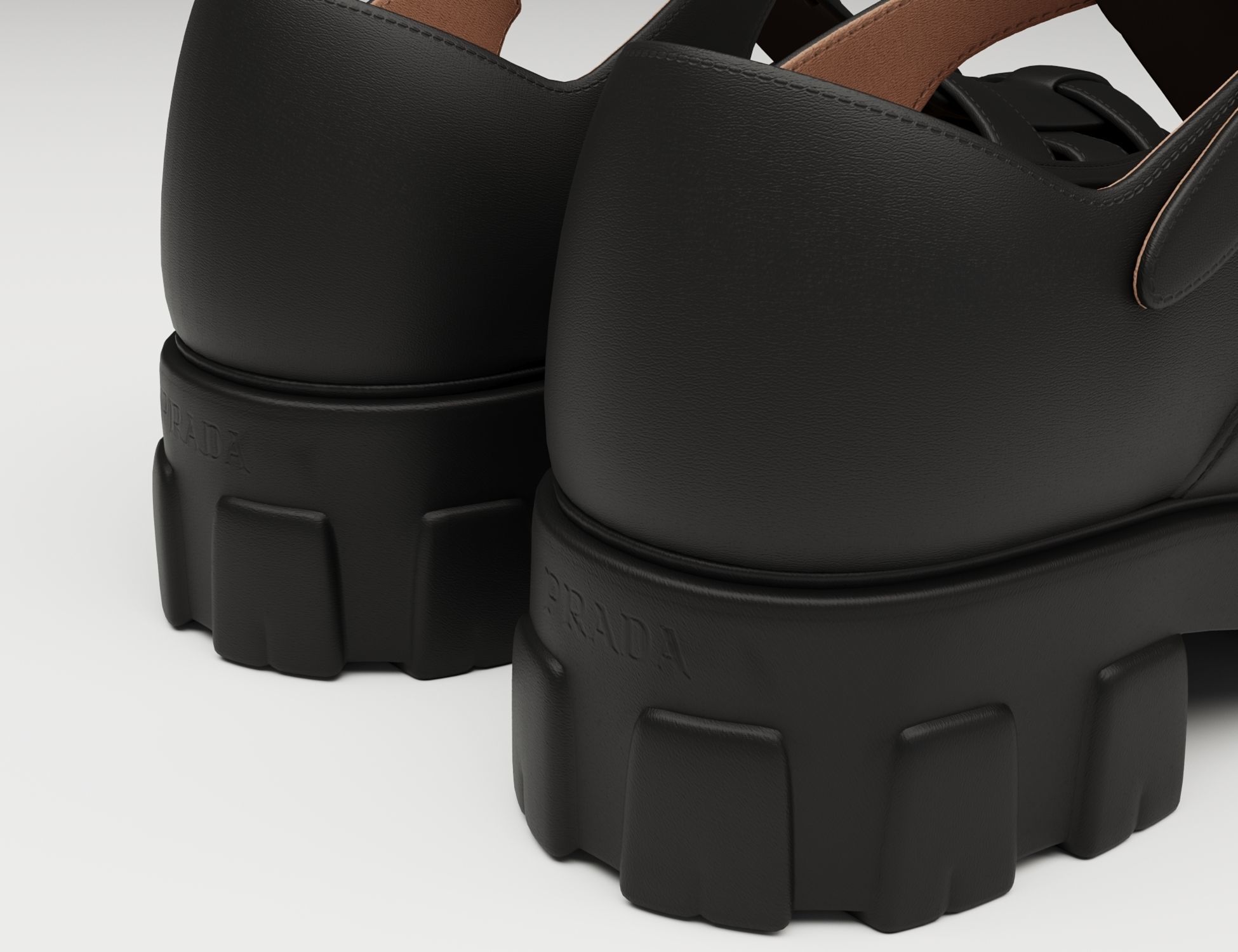 3D model Chunky Sandals Prada collection set VR / AR / low-poly | CGTrader