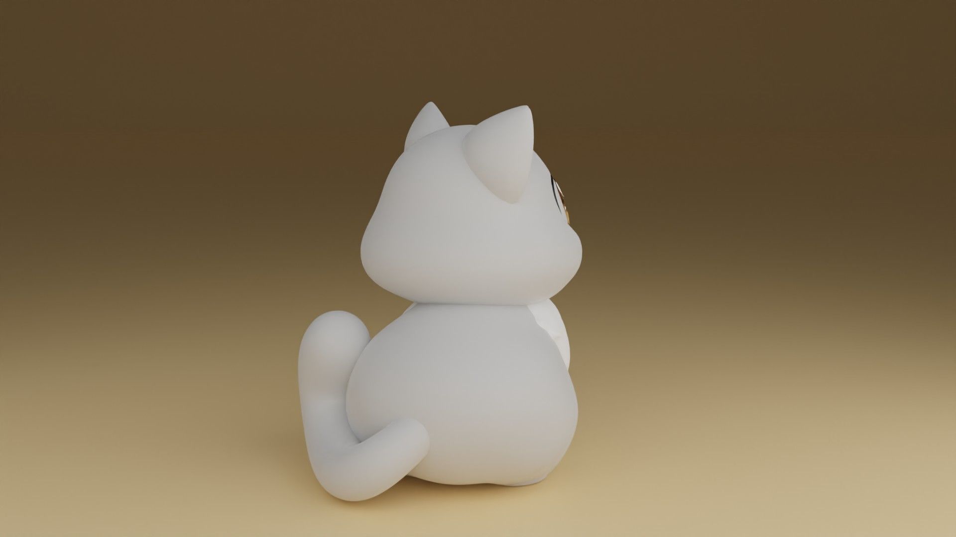 cute cat 3D model 3D printable | CGTrader