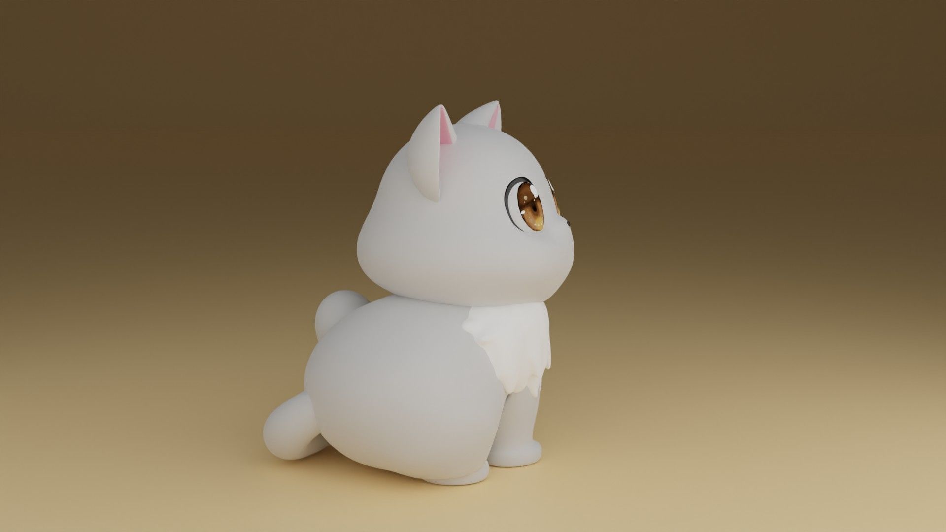 cute cat 3D model 3D printable | CGTrader