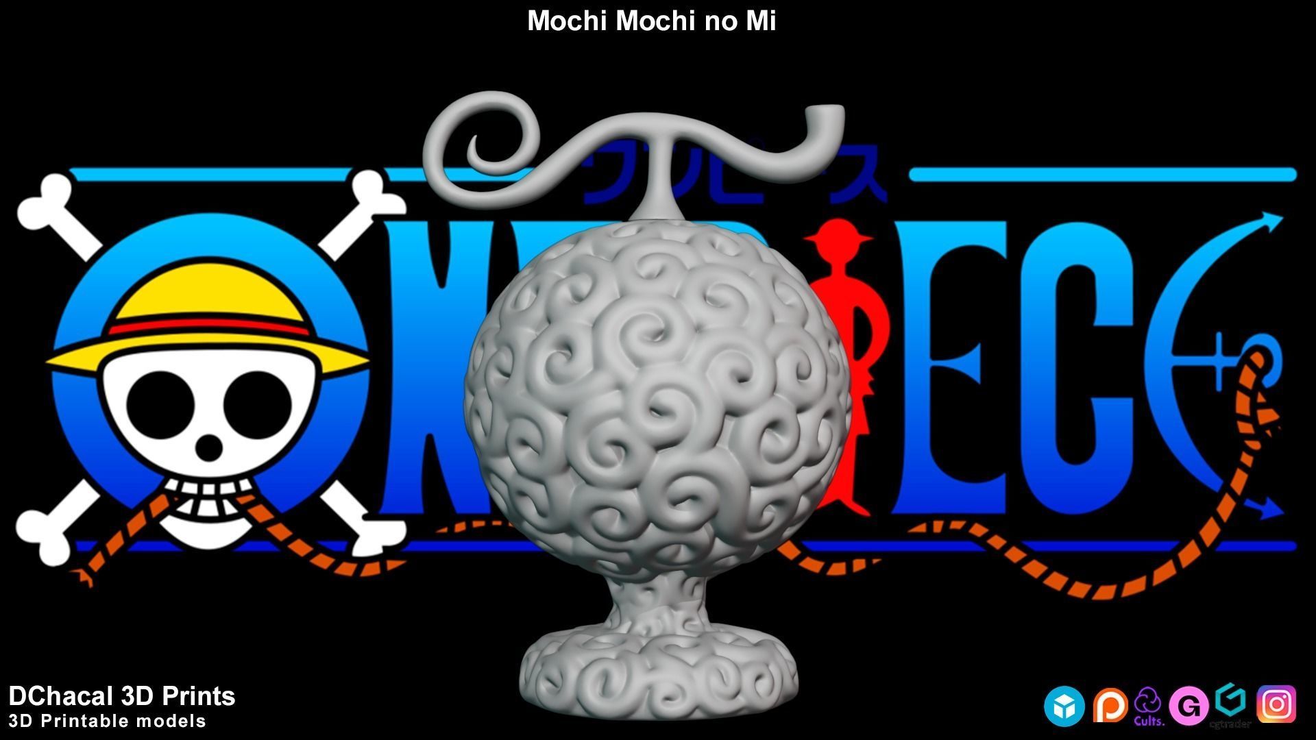 Mochi Mochi No Mi - One Piece 3D model 3D printable | CGTrader