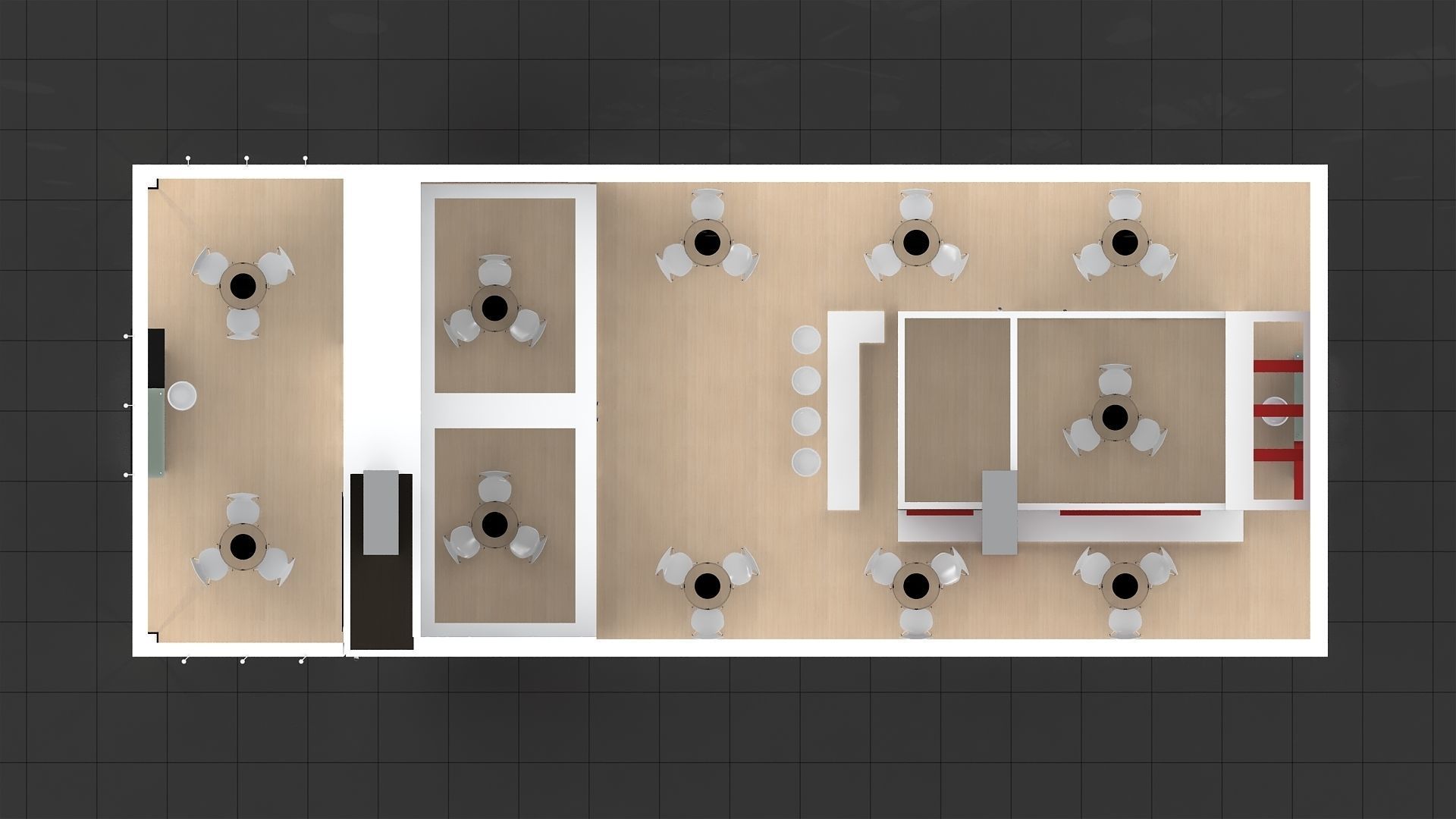 Exhibition Stand Stall Four Side Open 17X6 3D model | CGTrader