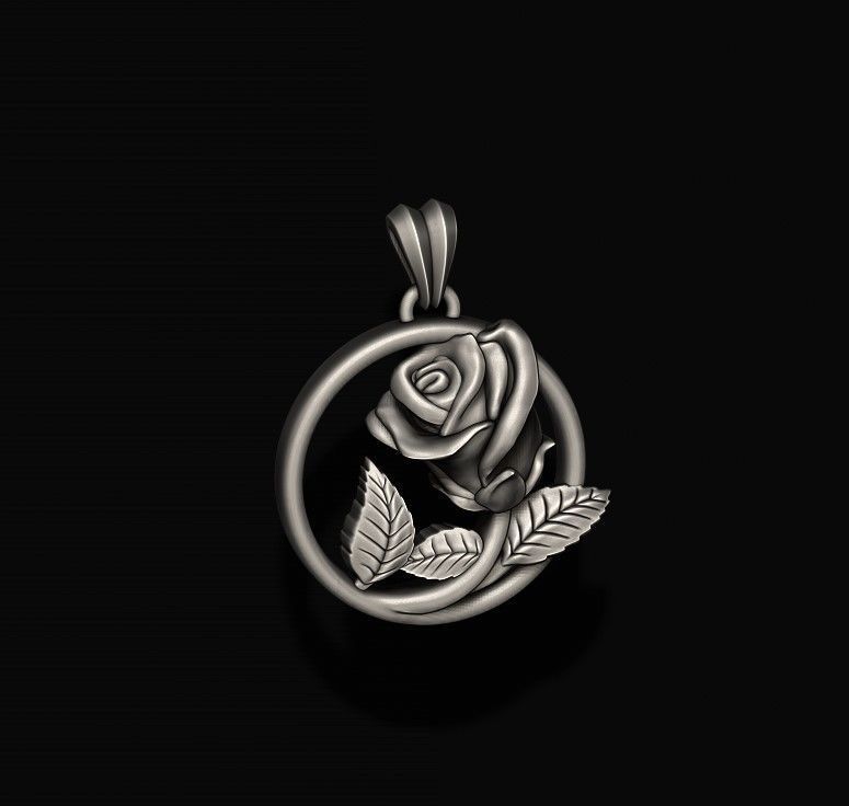 rose pendant 3D model 3D printable | CGTrader