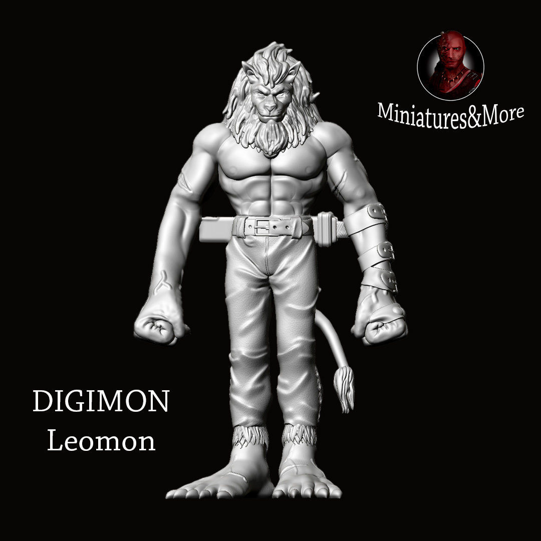 Digimon Sculpture action figures Leomon 3D model 3D printable | CGTrader