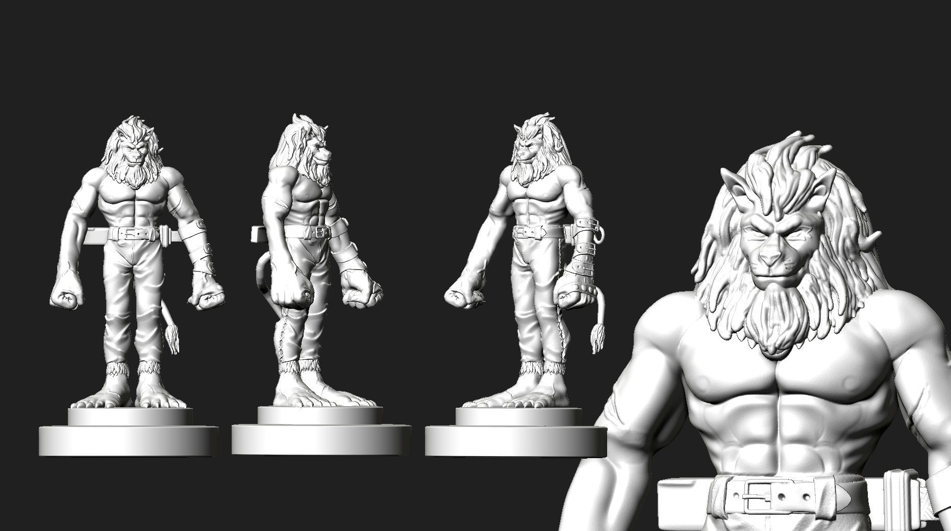 Digimon Sculpture action figures Leomon 3D model 3D printable | CGTrader