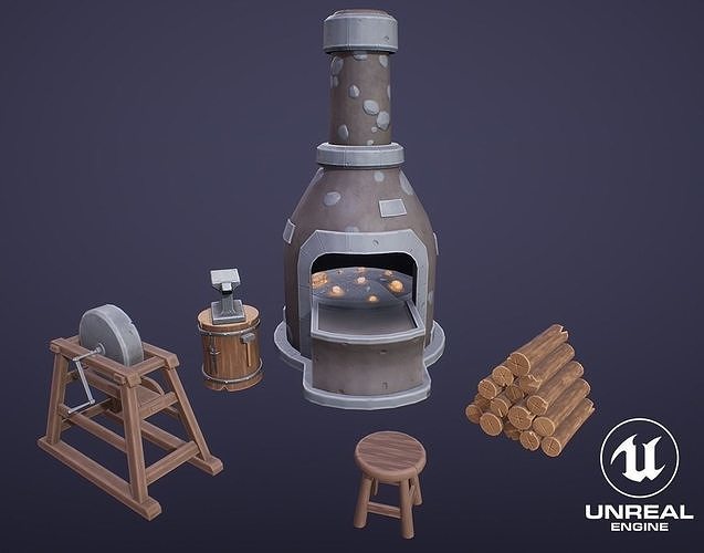 3D model Stylized Blacksmith Tools VR / AR / low-poly | CGTrader