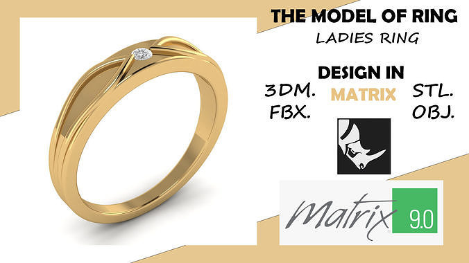 LADIES model of ring VOL 47 3D model 3D printable | CGTrader