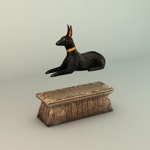 3D model Egyptian statues collection VR / AR / low-poly | CGTrader