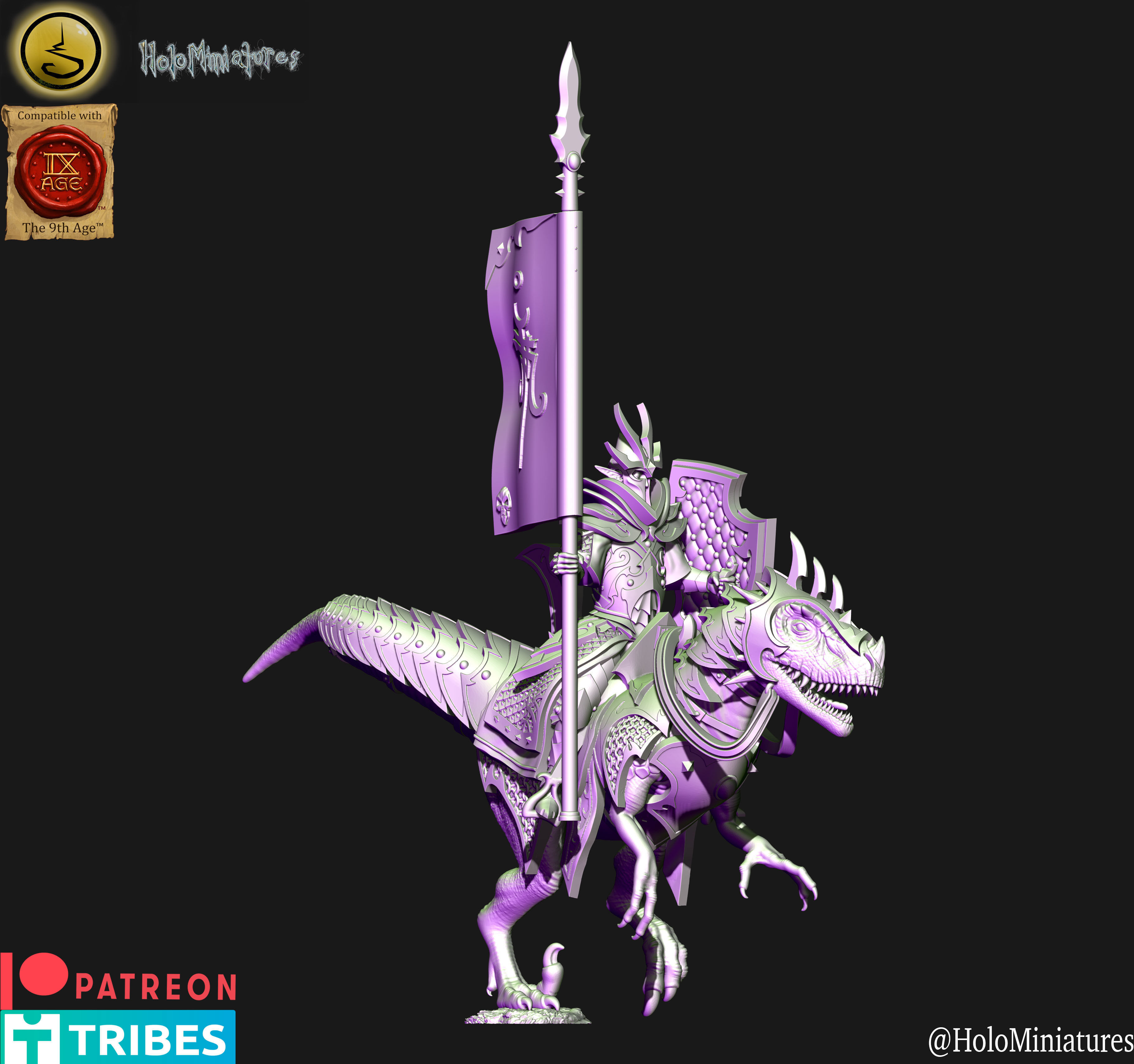 Dark elves raptor riders 3D model 3D printable | CGTrader