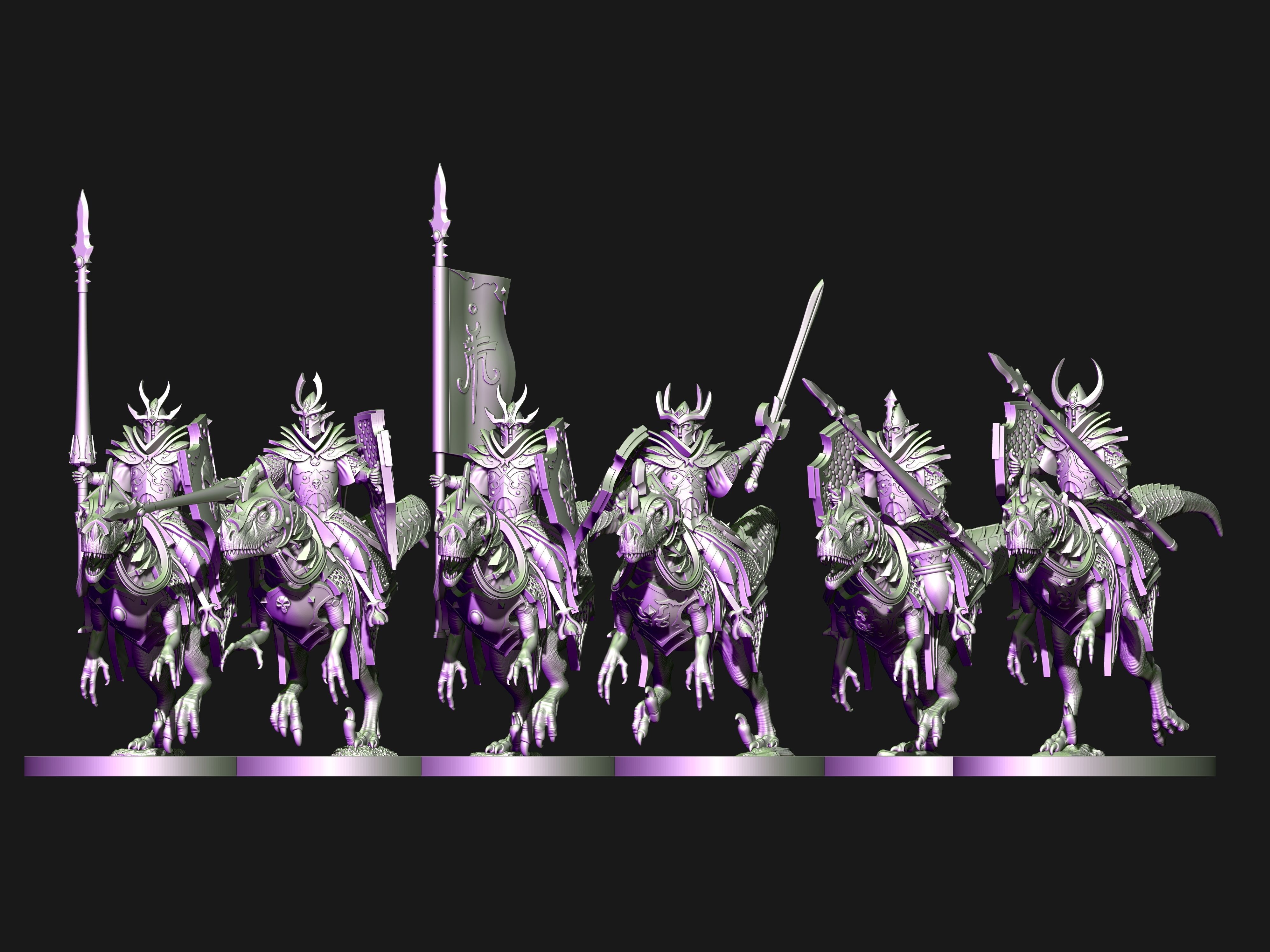 Dark elves raptor riders 3D model 3D printable | CGTrader