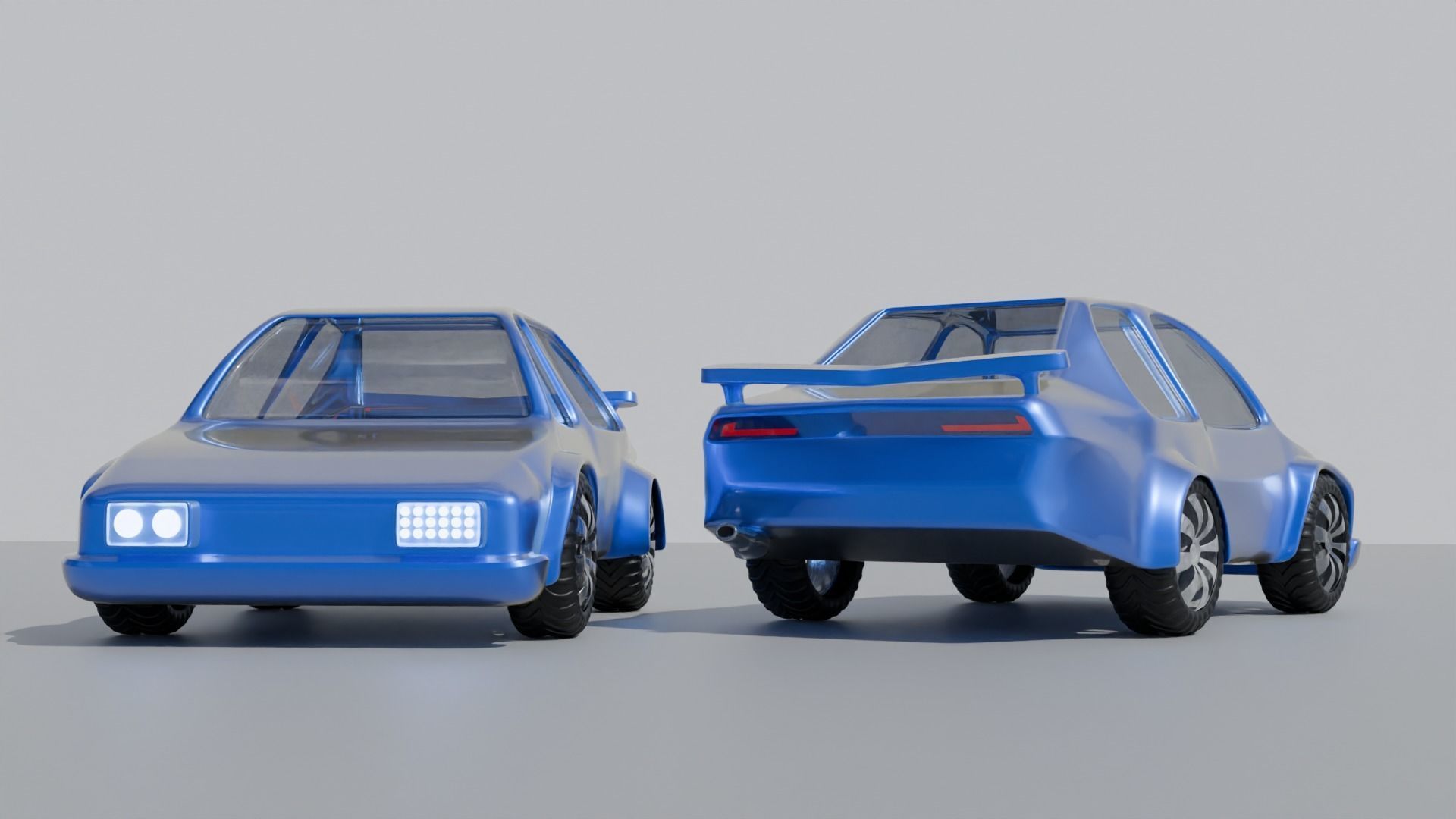 3D model car blue VR / AR / low-poly | CGTrader