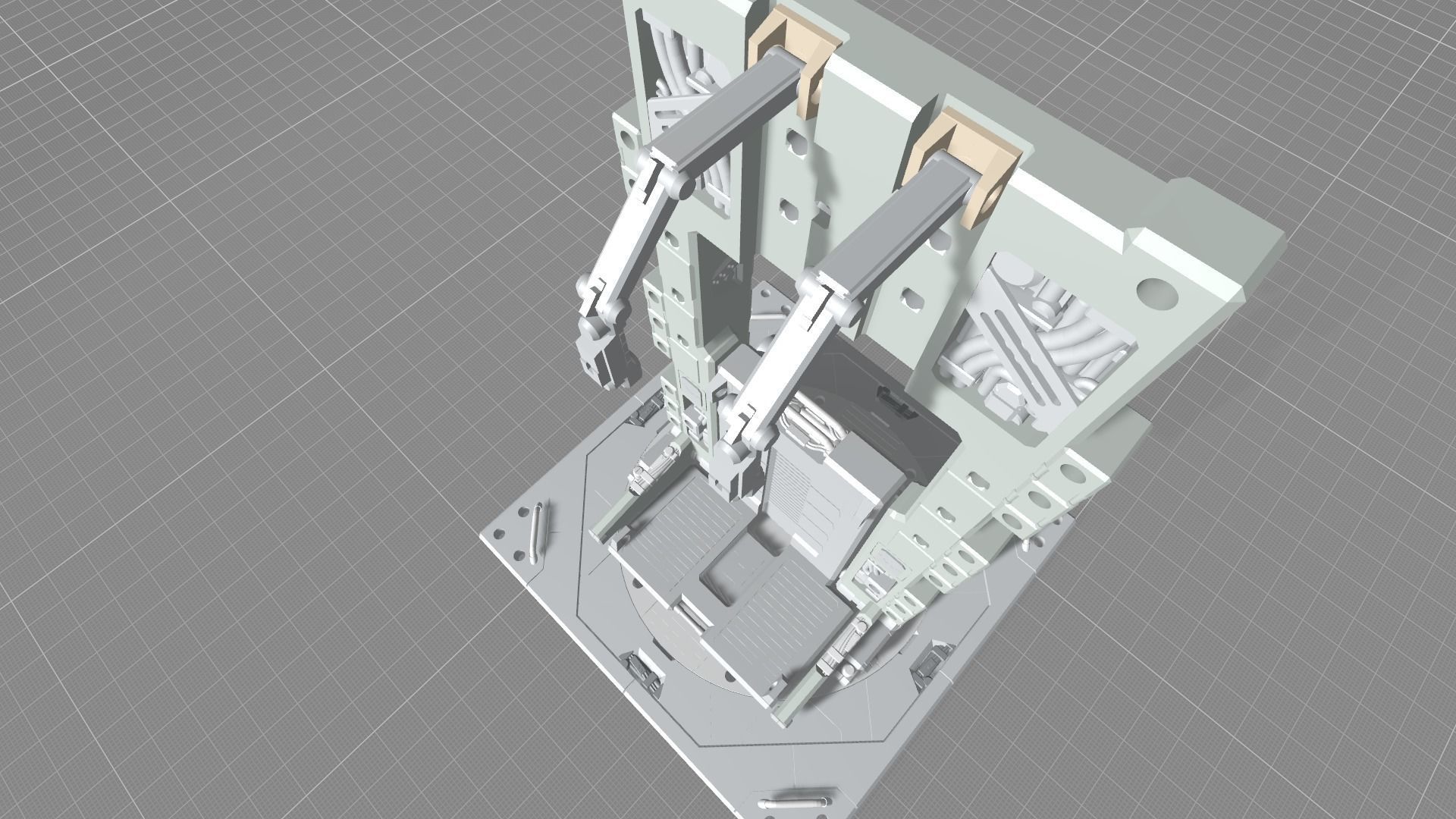 MHB08FMF-Full Mechanic Detail Mech Hangar Fixture Display 3D model 3D ...