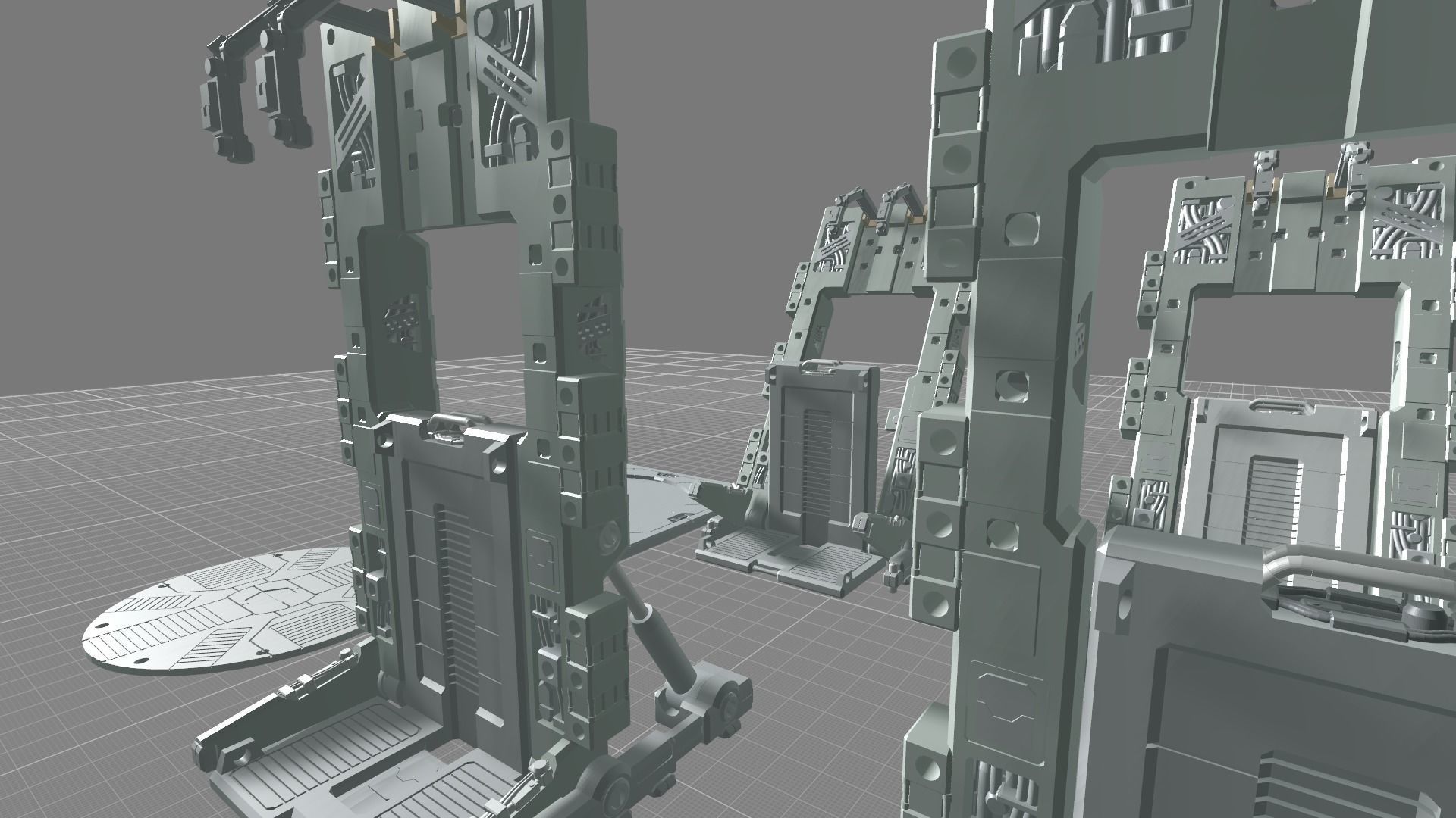 MHB08FMF-Full Mechanic Detail Mech Hangar Fixture Display 3D model 3D ...