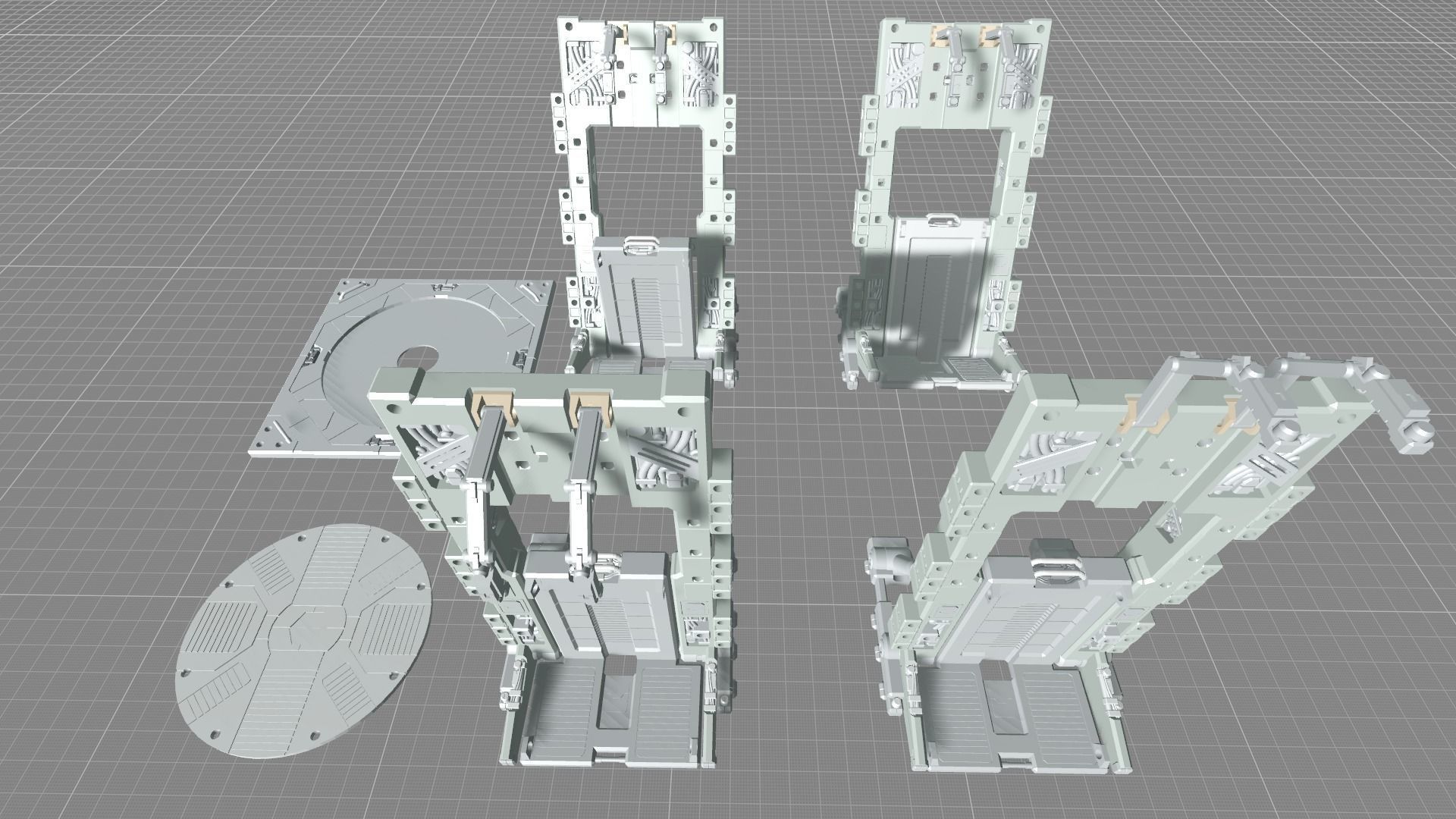 MHB08FMF-Full Mechanic Detail Mech Hangar Fixture Display 3D model 3D ...