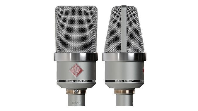 Neumann TLM 102 White Edition Condenser Microphone 3D model | CGTrader