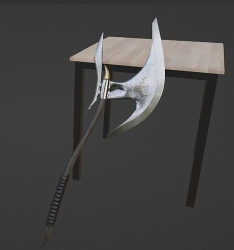 Fantasy Axe 3D model rigged | CGTrader