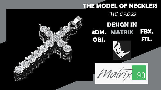 THE CROSS model of neckless VOL 48 3D model 3D printable | CGTrader