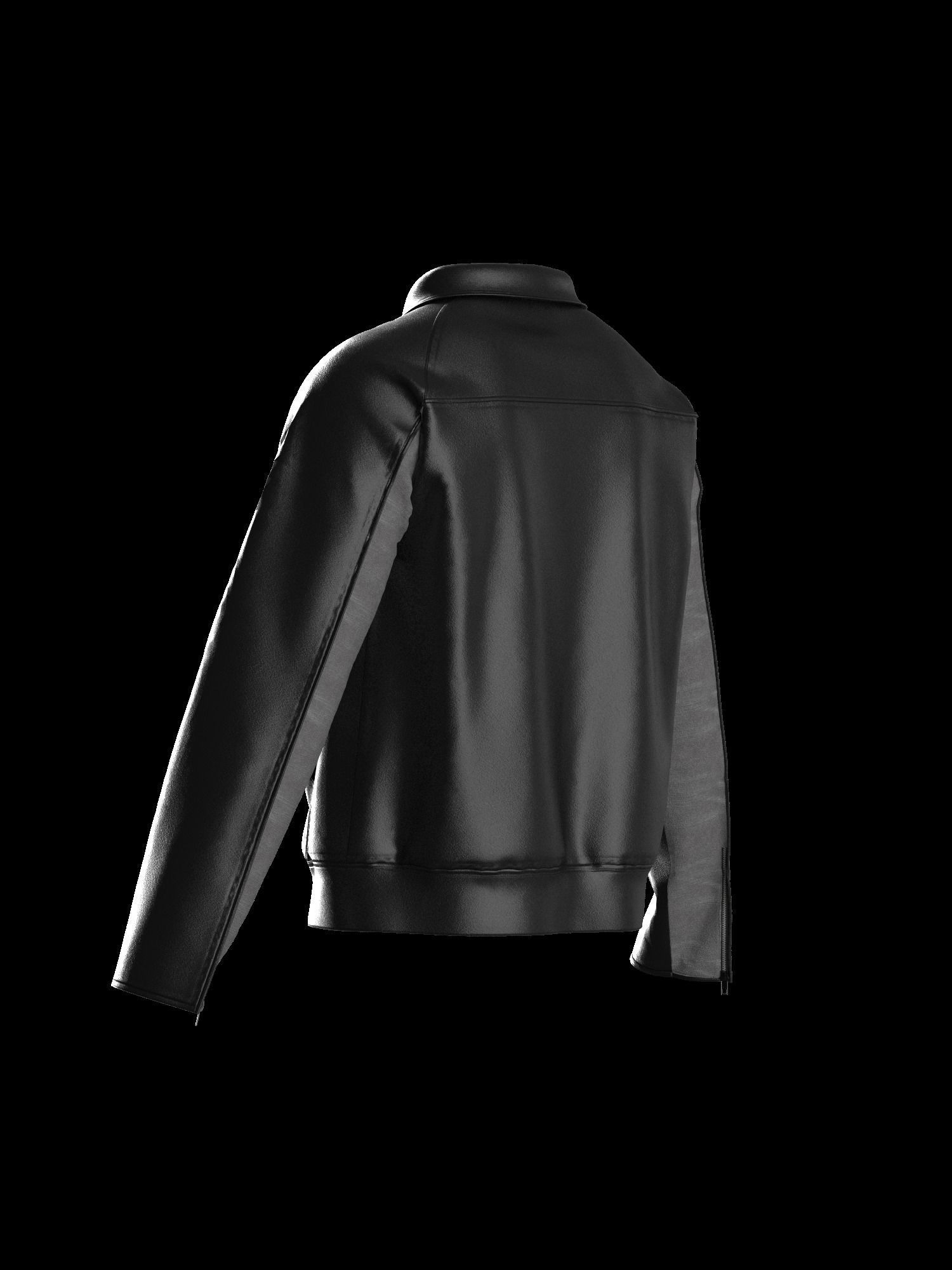 Male raglan leather jacket 3D model animated rigged | CGTrader
