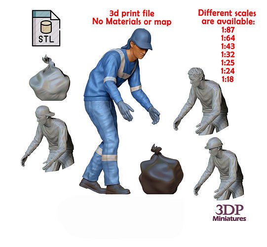 N2 Sweepers collecting garbage 3D model 3D printable | CGTrader