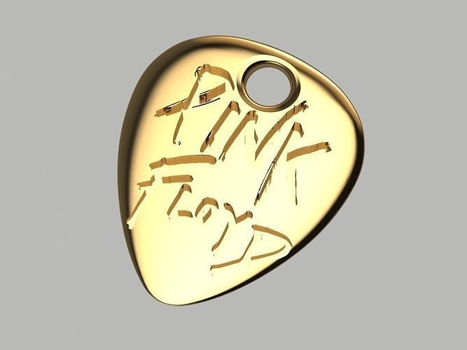 3d printable guitar pick with Pink Floyd logo 3D model 3D printable ...
