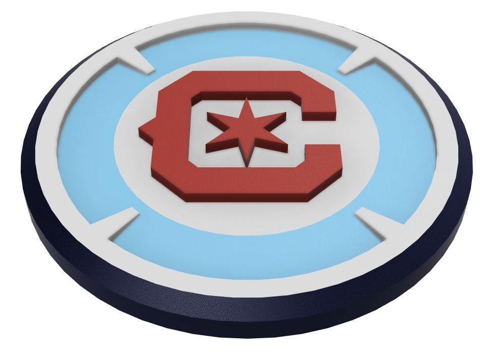 Chicago Fire FC Wall Sign 3D model 3D printable | CGTrader