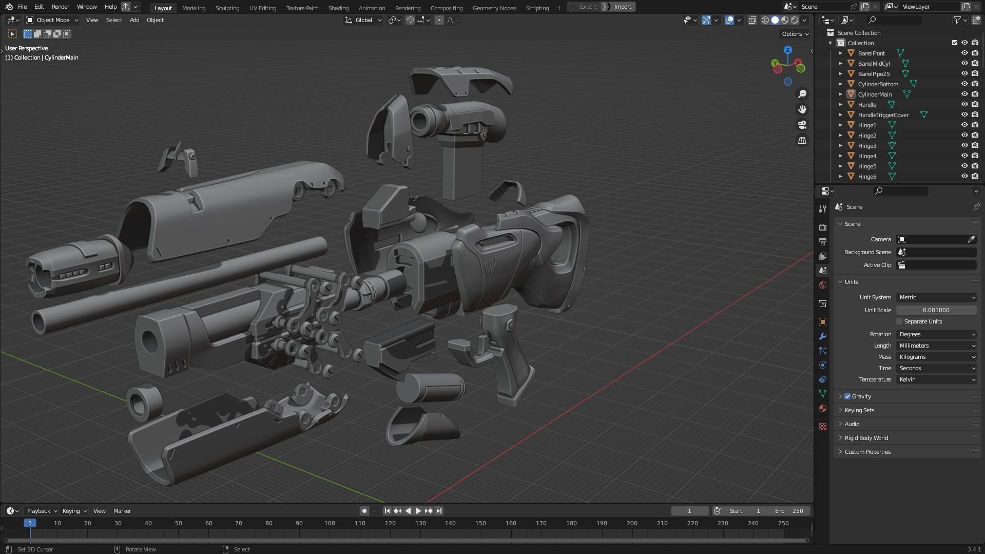 Overwatch Widowmaker Widow Kiss Gun for Cosplay 3D model 3D printable ...