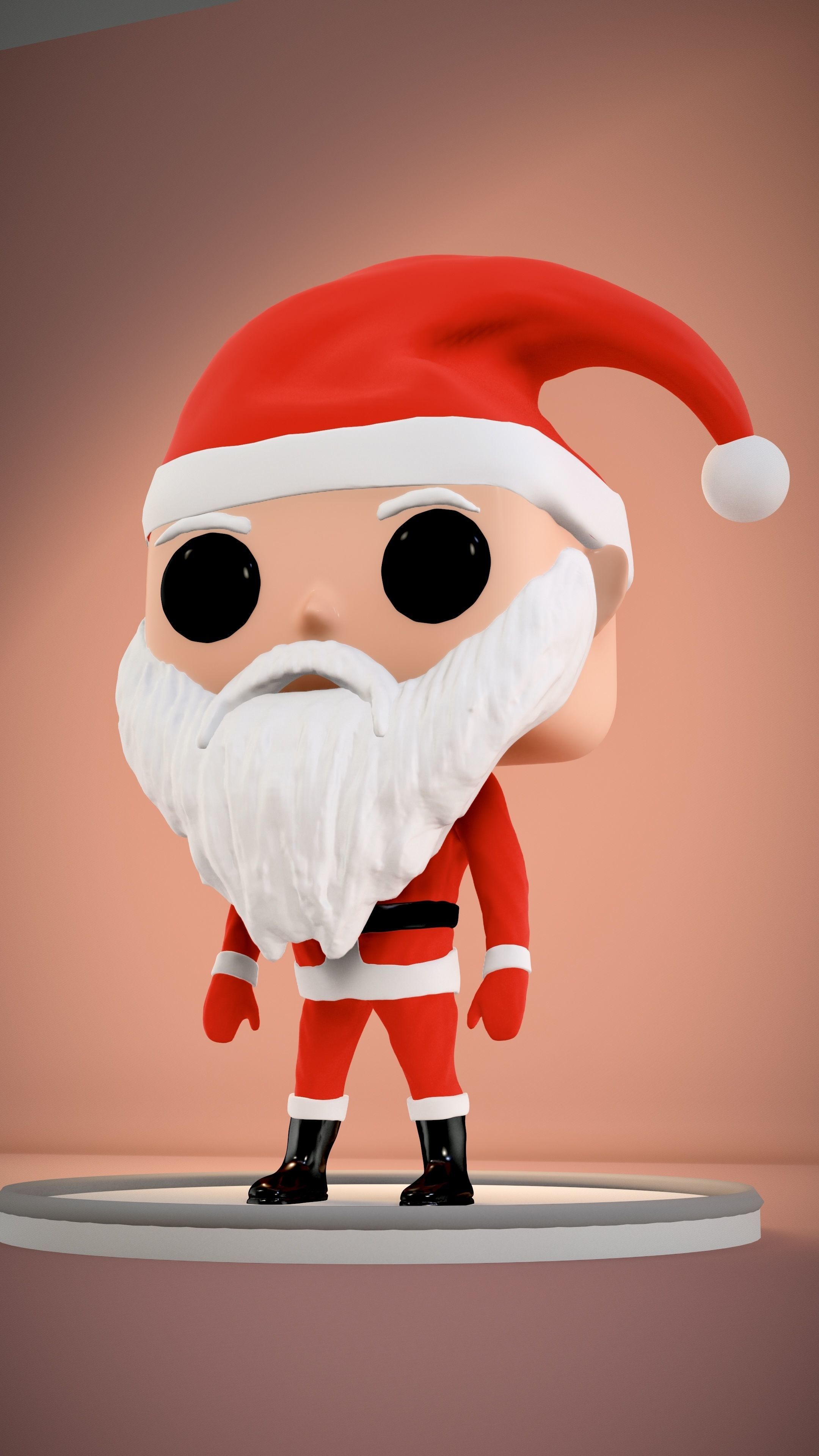 CubeHead Santa 3D model | CGTrader