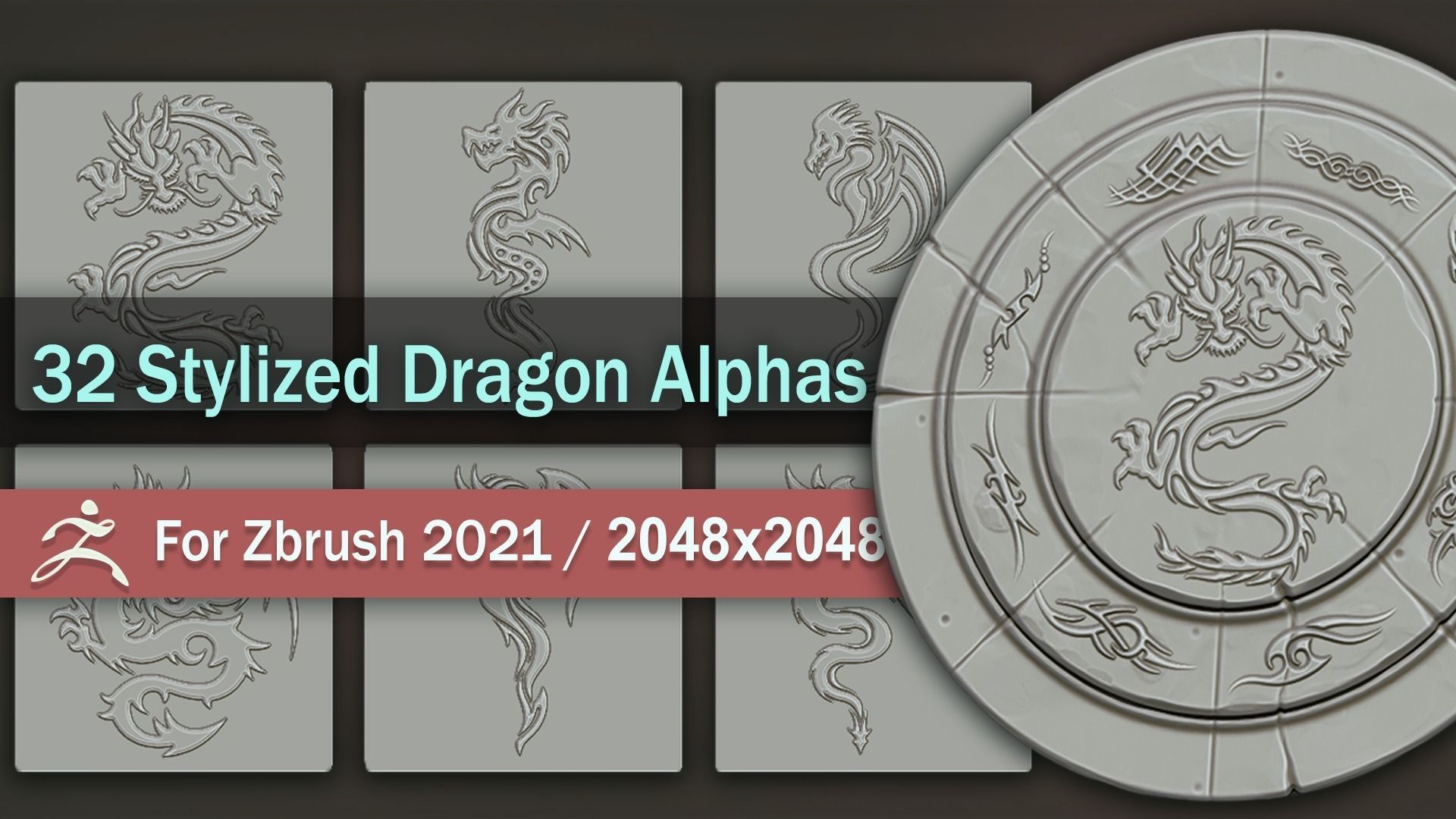 Stylized Dragon Alphas Texture | CGTrader