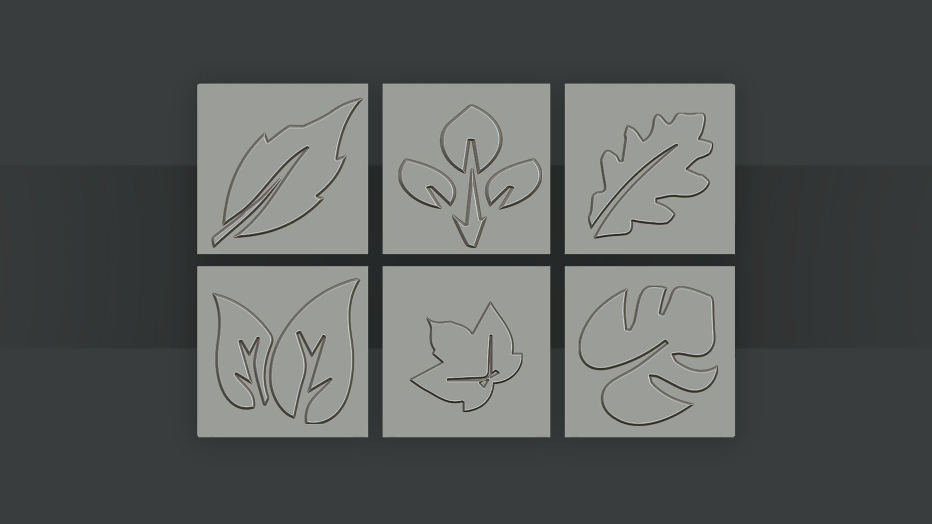 Stylized Leaf alphas Texture | CGTrader