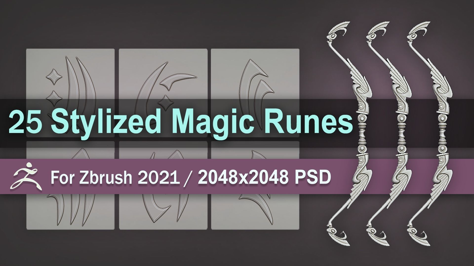 Stylized Magic Runes Texture | CGTrader