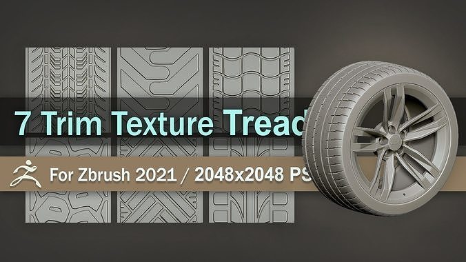 Stylized Seamless Tire Treads Texture | CGTrader