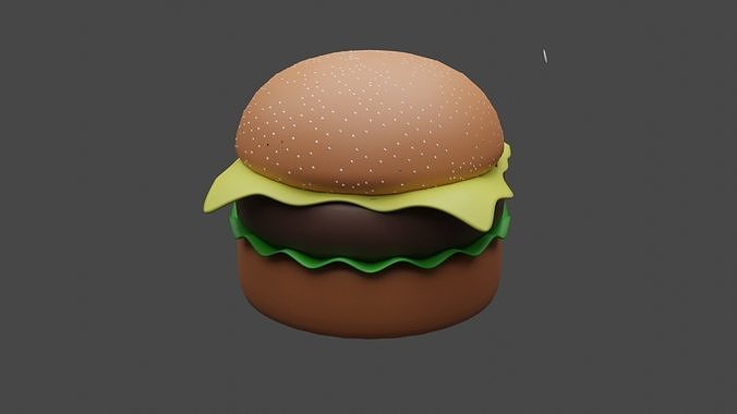 3D model Burger Low poly VR / AR / low-poly | CGTrader