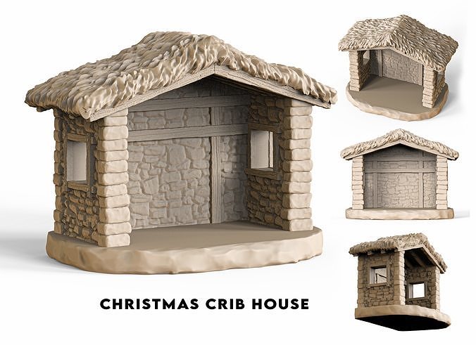 Christmas Crib house 3D model 3D printable | CGTrader