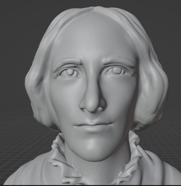 Emily Bronte 3D model 3D printable | CGTrader