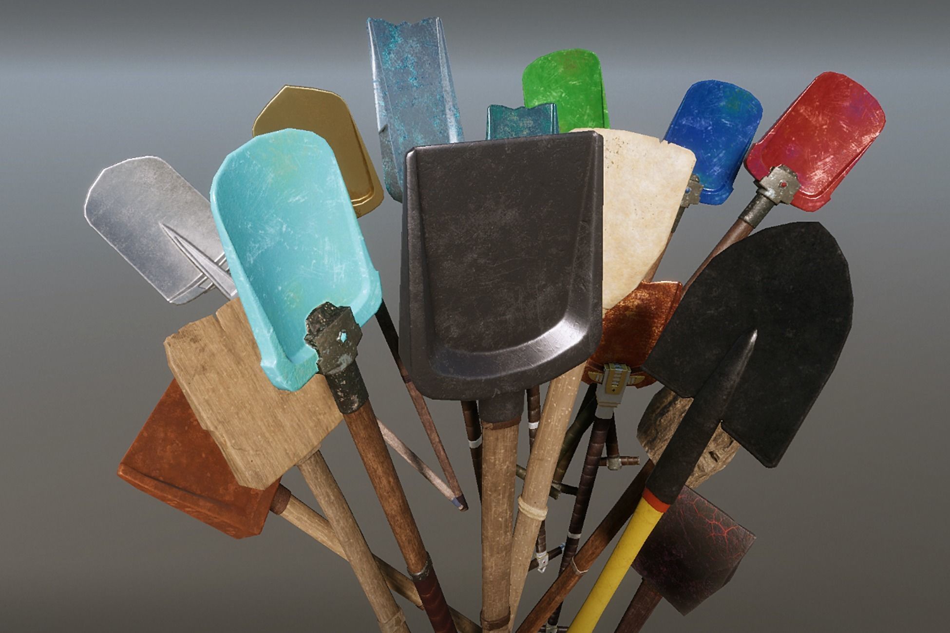 3D Model Collection Shovels - Full Pack VR / AR / low-poly | CGTrader