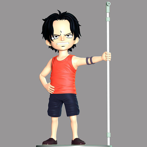 One Piece - Kid Ace 3D model 3D printable | CGTrader