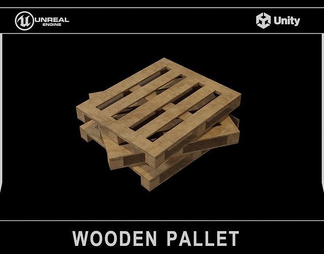 3D model Wooden Cargo Pallet VR / AR / low-poly | CGTrader