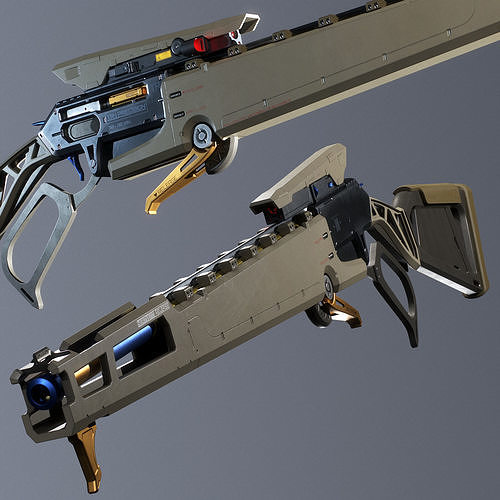 3D model Lever Action Precision Rifle concepted by Renfei Luo VR / AR ...