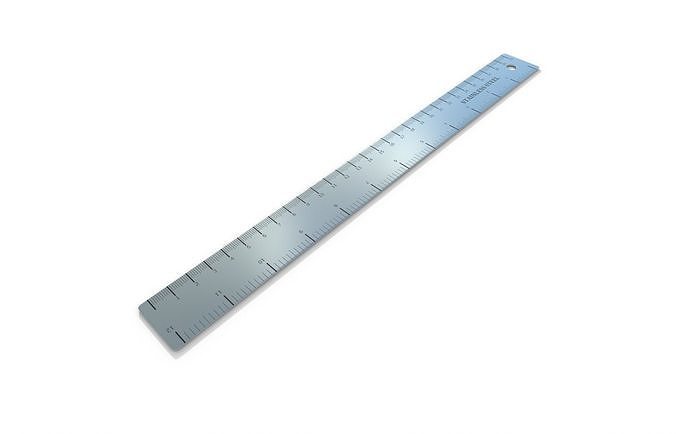 3D model Metal Ruler 01 VR / AR / low-poly | CGTrader