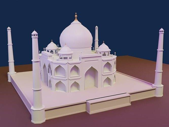 3D model 3D Taj Mahal model VR / AR / low-poly | CGTrader