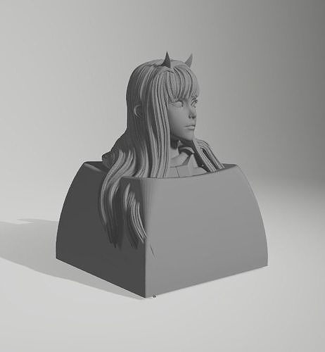 002 zero two Darlign in the Franxx keycaps 3D model 3D printable | CGTrader