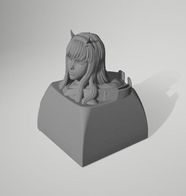 002 zero two Darlign in the Franxx keycaps 3D model 3D printable | CGTrader