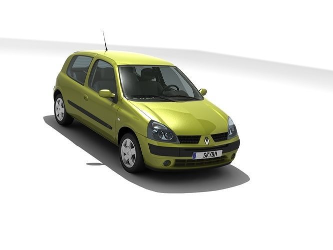 3D model Renault Clio II 2001 with HQ interior VR / AR / low-poly ...