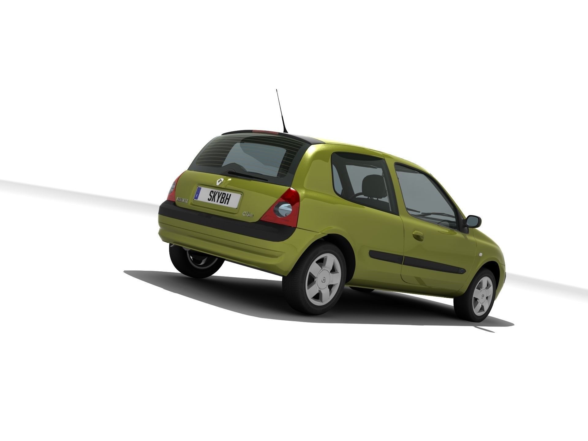 3D model Renault Clio II 2001 with HQ interior VR / AR / low-poly ...