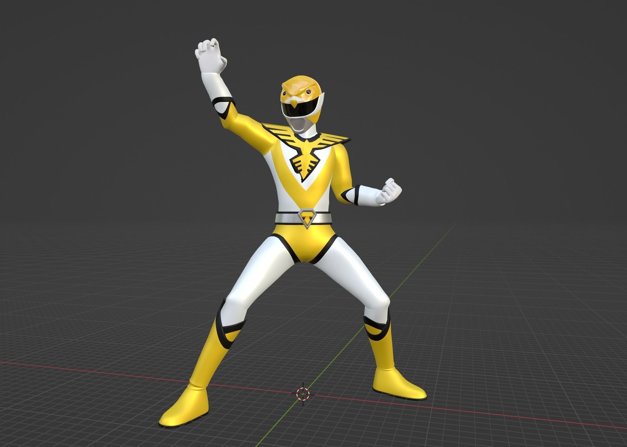 Yellow Owl - Chojin Sentai Jetman 3D model rigged | CGTrader