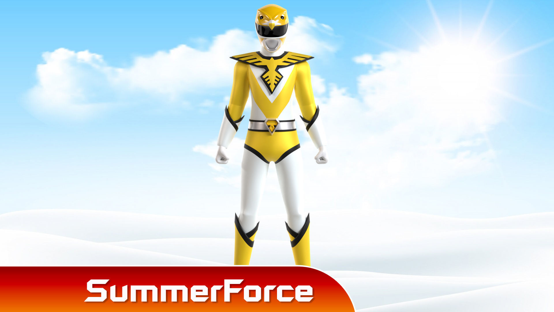Yellow Owl - Chojin Sentai Jetman 3D model rigged | CGTrader
