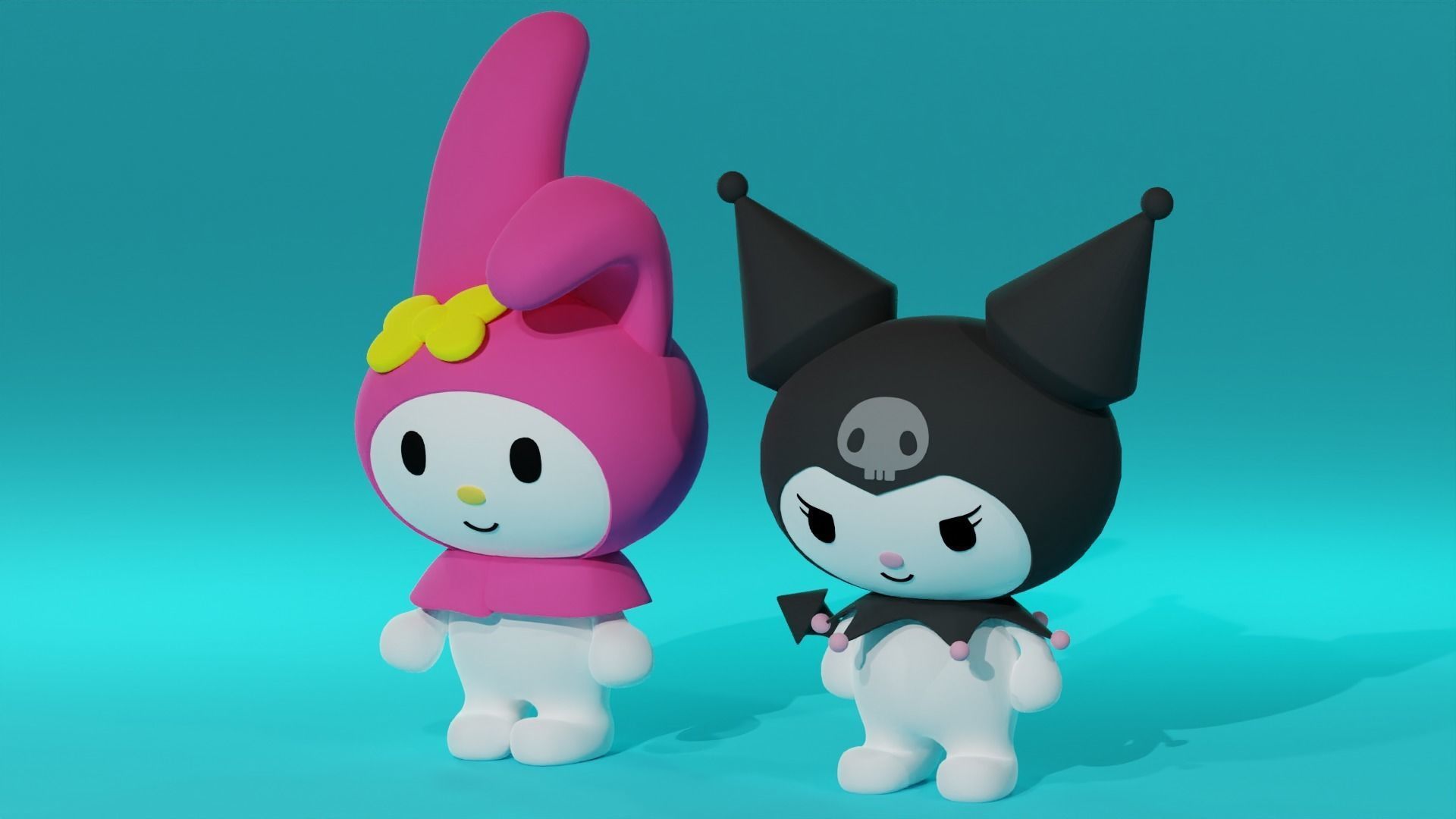 3D Model Collection My Melody and Kuromi VR / AR / low-poly | CGTrader
